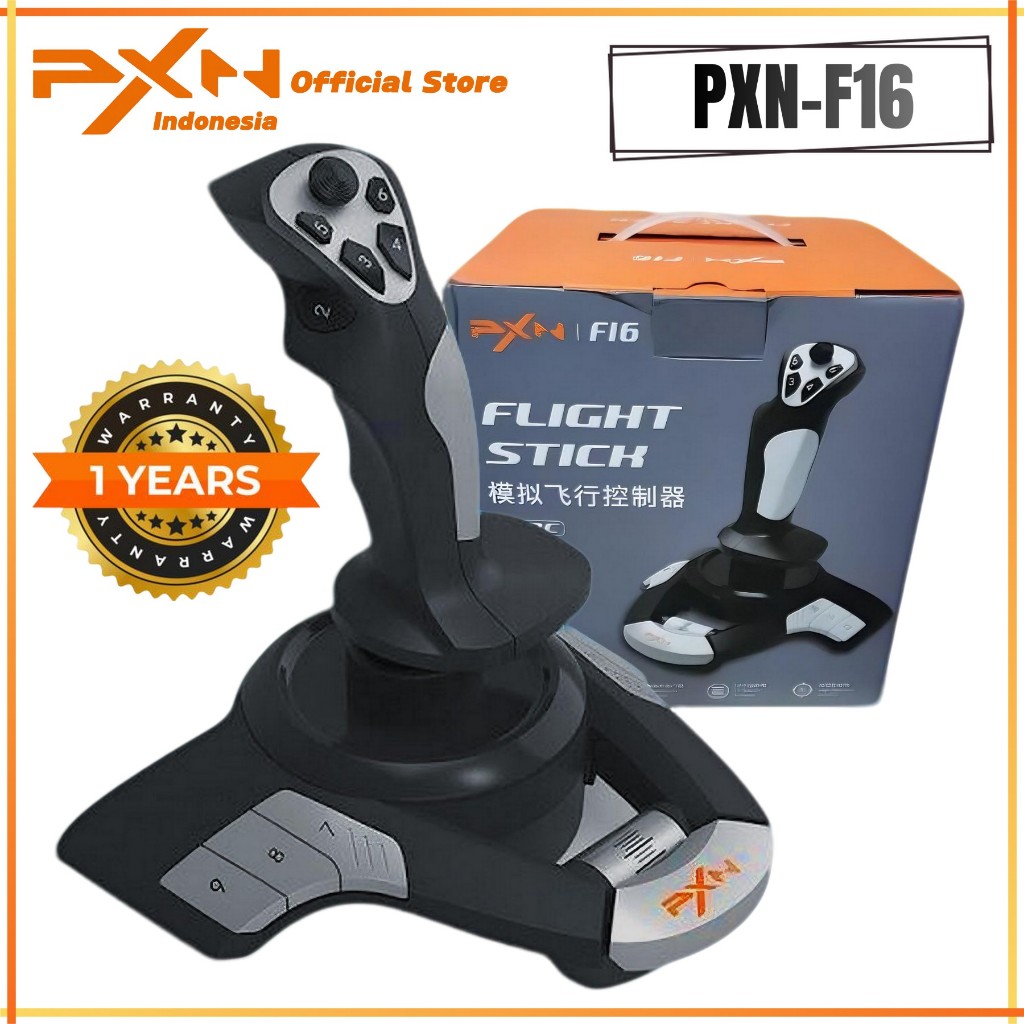 Jual PXN F16 Wired Flight Stick Joystick Simulator Controller Vibration ...