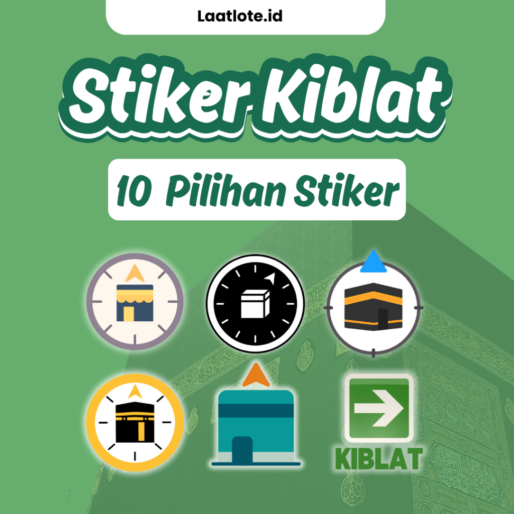 Jual STIKER KIBLAT - STICKER PETUNJUK ARAH SHOLAT ANTI AIR | WATERPROOF ...