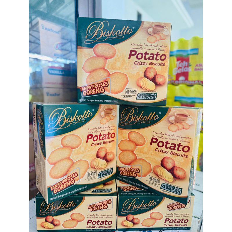 Jual [BISKOTTO] Potato Crispy Biscuits 360 Gram (1 Dus isi 12box ...
