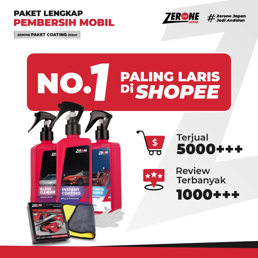 Jual Zerone Japan Paket Lengkap Paket Coating Pembersih Interior Dalam ...