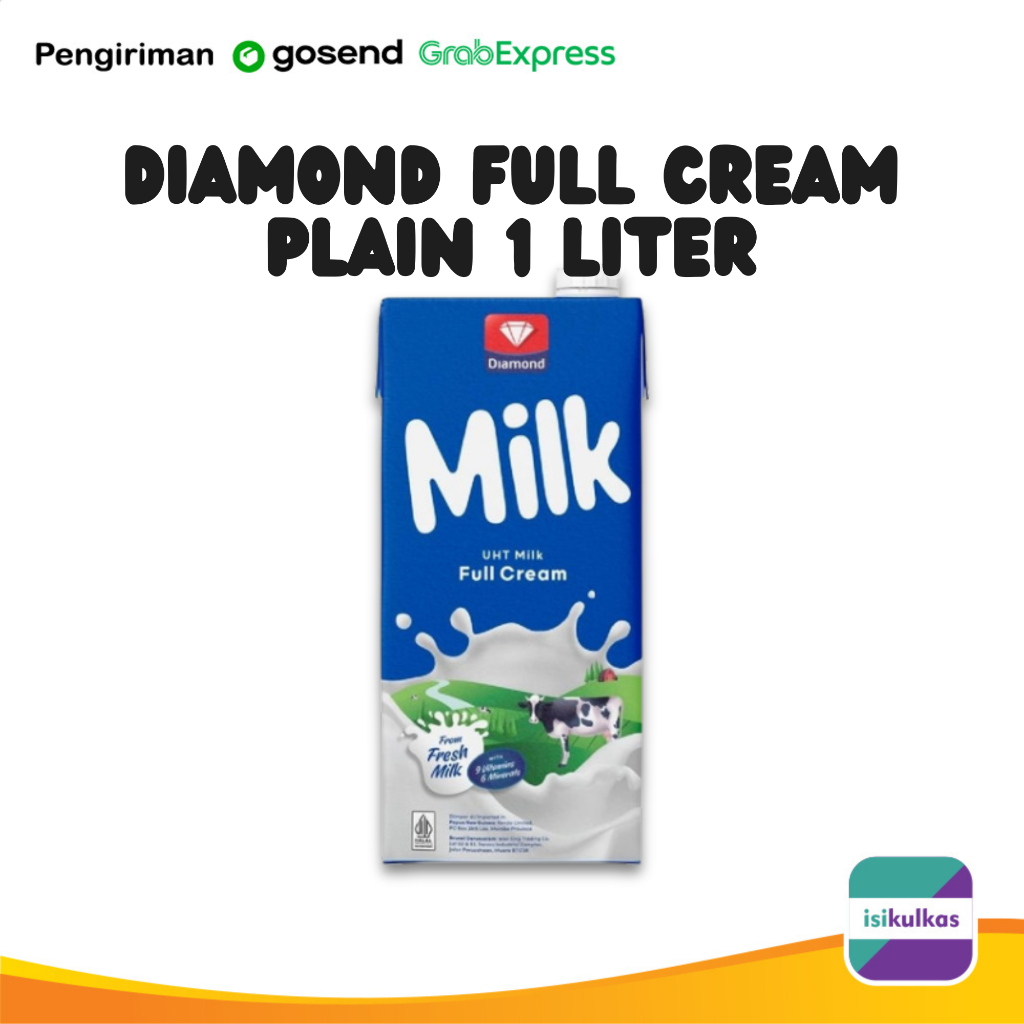 Jual Diamond Susu UHT Full Cream Plain - Vanilla 1 liter | Shopee Indonesia
