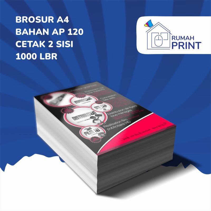 Jual Cetak Brosur A4 / 2 sisi || 1000 lbr || AP 120 | Shopee Indonesia