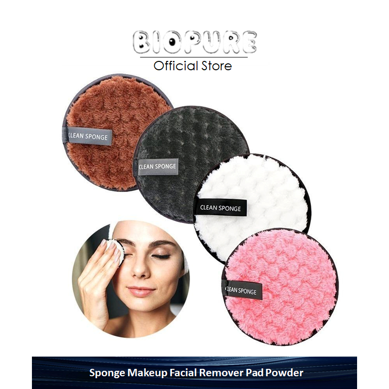 Jual BIOPURE - Sponge Makeup Facial Remover Pad Powder / Spon Pembersih ...