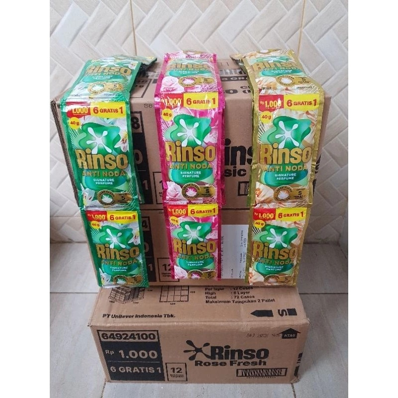 Jual (42 SACHET) RINSO CAIR JUMBO 1000an | Shopee Indonesia