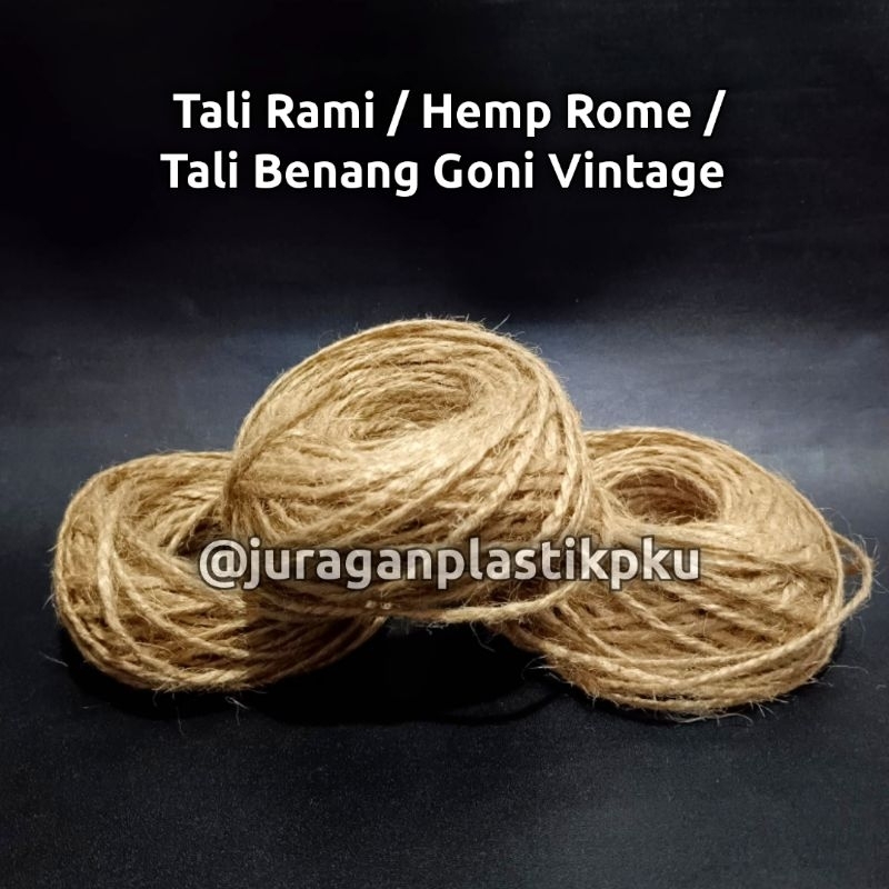 Jual Tali Rami / Benang Goni Vintage / Hemp Rope 2mm Aksesoris Dus ...