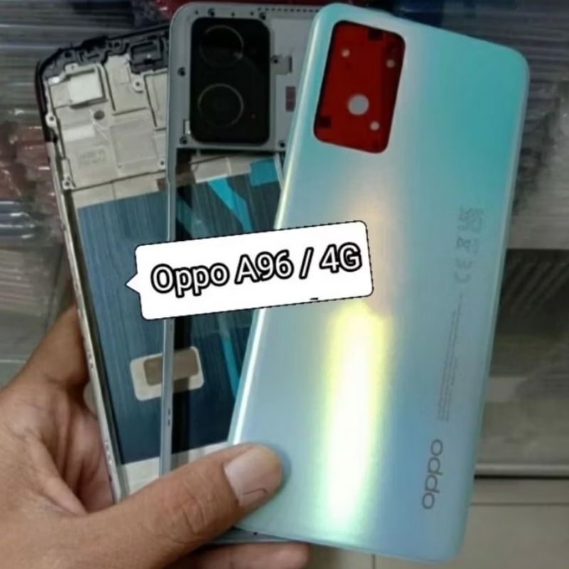 Jual Cessing Hausing fullset frame Lcd Opo A96 / 4G Backdor + Bazzel ...