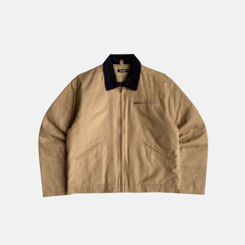 Jual Timbre Work Jacket Quilted Beige Collar Black | Shopee Indonesia