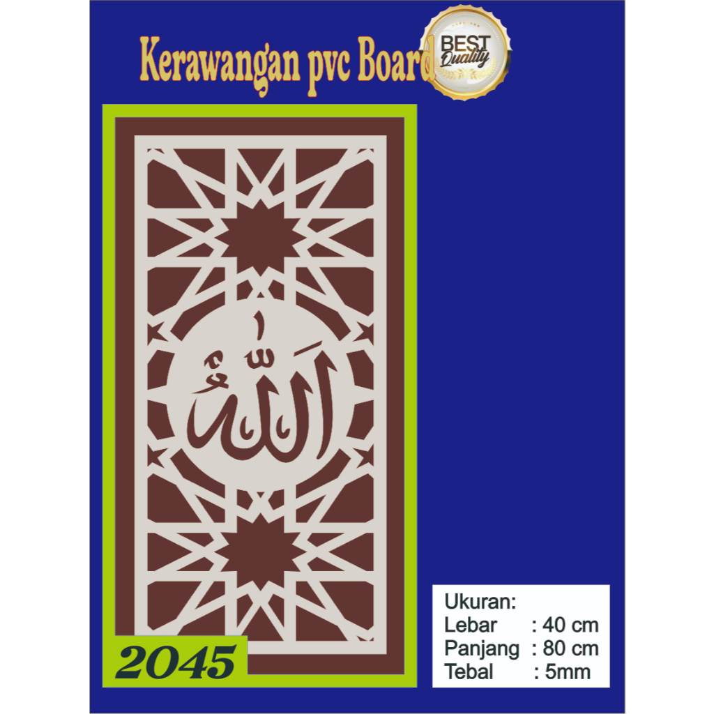 Jual KRAWANGAN PVC BOARD / ORNAMEN PVC FOAM BOARD TEBAL 5MM /PARTISI ...