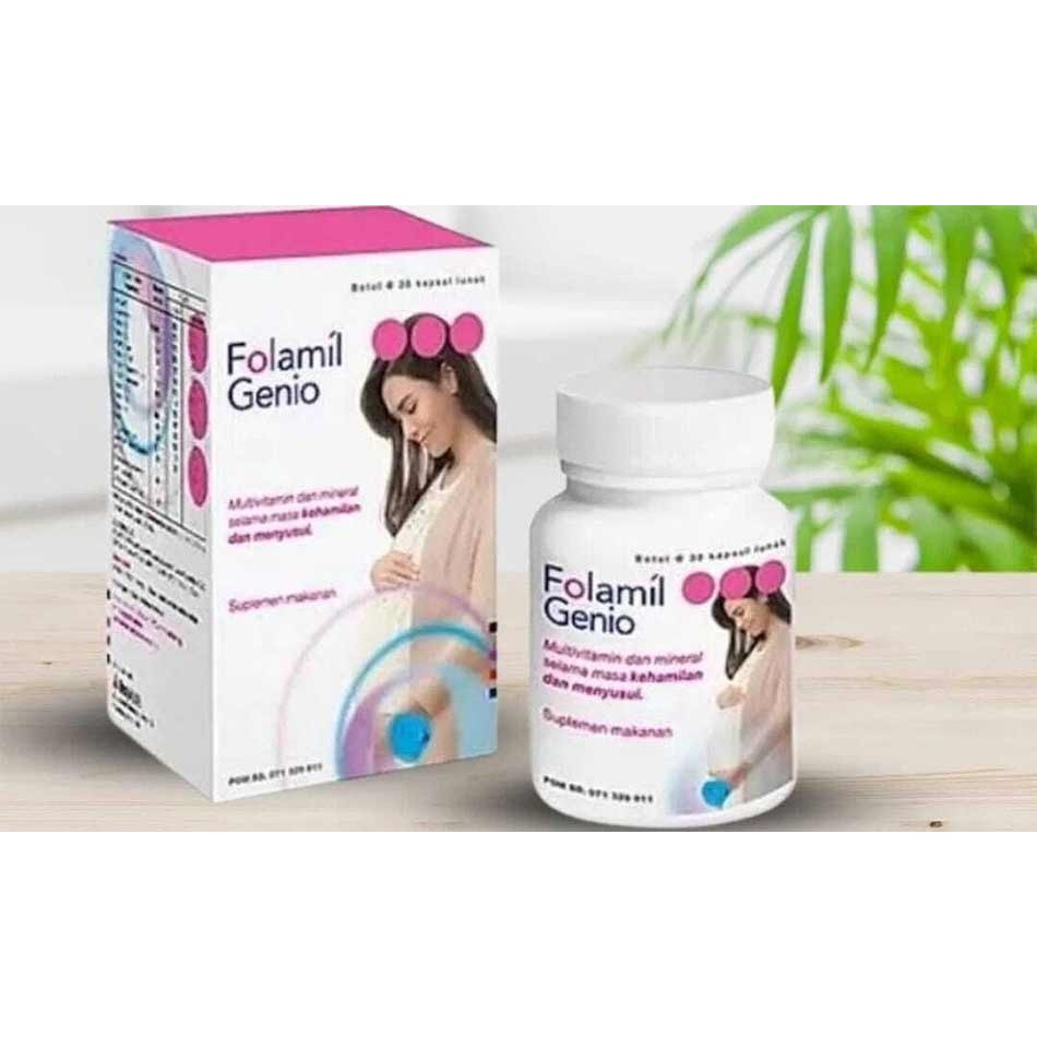 Jual FOLAMIL GENIO BOTOL ISI 30 KAPSUL - VITAMIN IBU HAMIL UNTUK ...