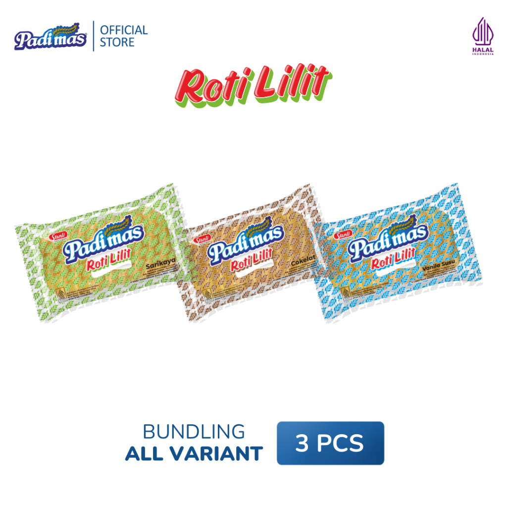 Jual Roti Lilit Padimas 3 Pcs (Coklat, Pandan, Vanilla Susu) | Shopee ...