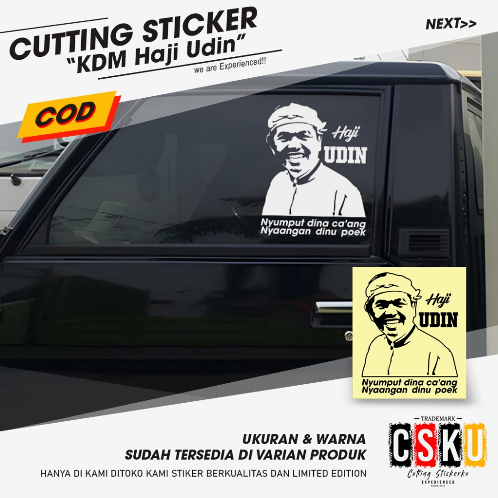 Jual Cutting Stiker KDM Haji Udin Variasi Kaca Mobil Sticker Dedi ...