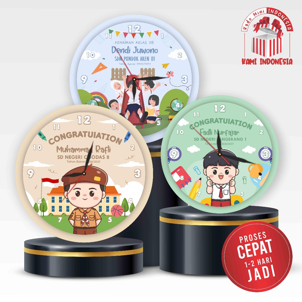 Jual SOUVENIR KELULUSAN SD JAM DUDUK KENANG KENANGAN SEKOLAH | Shopee ...