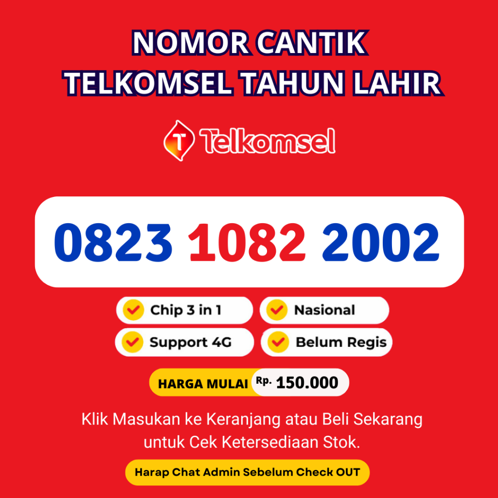 Jual Nomor Cantik Telkomsel Seri Tahun Lahir- Nomor Cantik Simpati 4G LTE | Shopee Indonesia