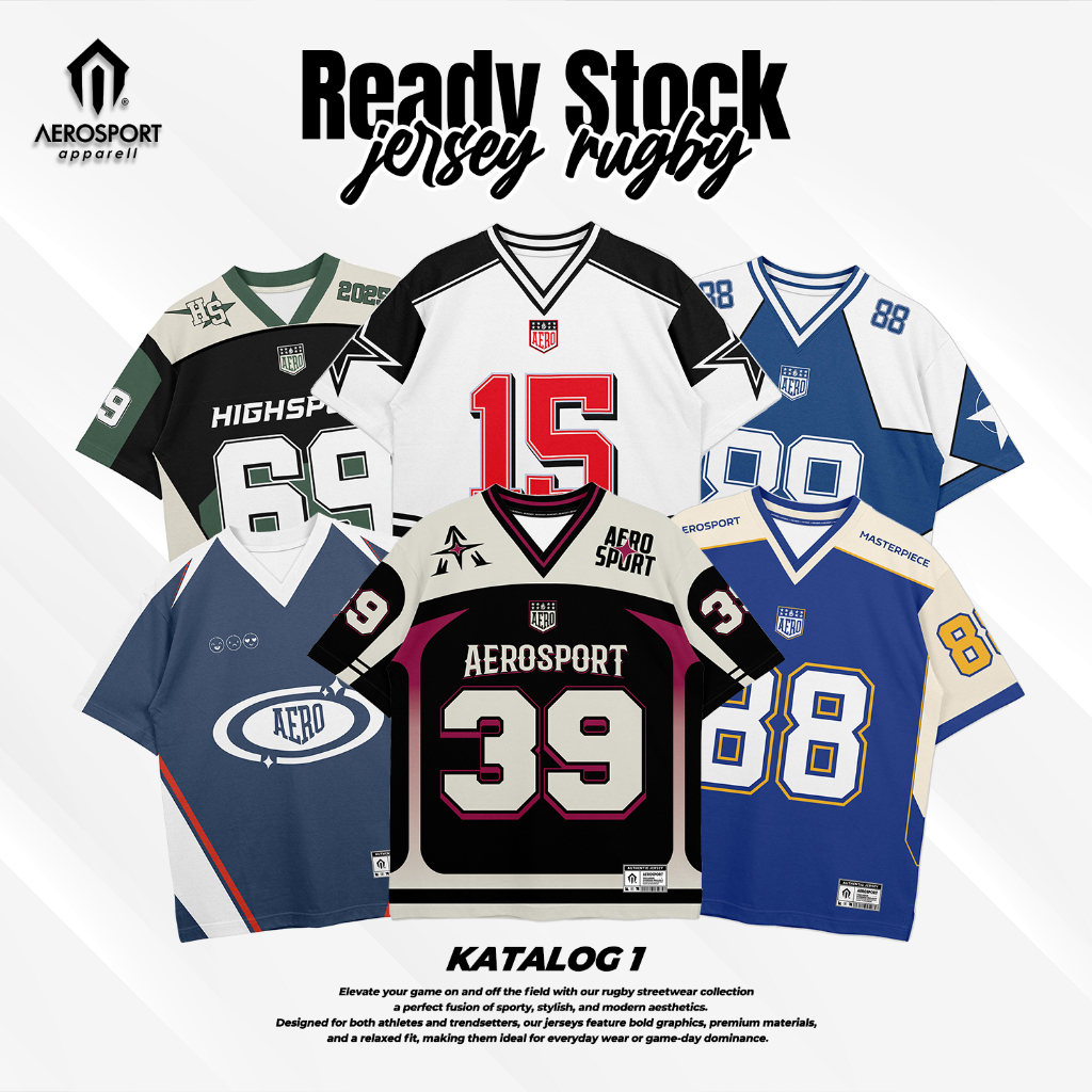 Jual Jersey Custom Rugby Premium Vintage Streetwear Retro Boxy ...