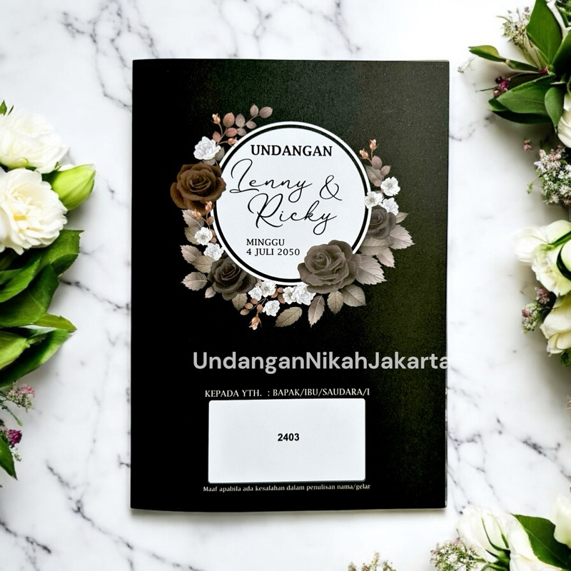 Jual Blangko Undangan Kosong Pernikahan Erba Kartu BLANKO Simple 2403 ...
