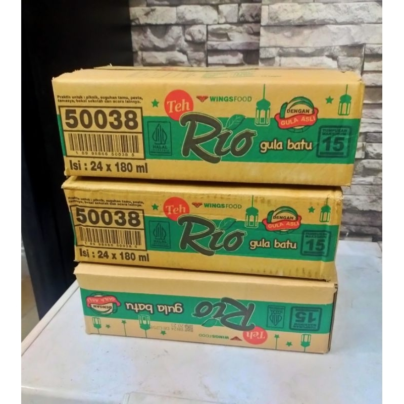 Jual Teh Rio Gula Batu 180ml isi 24pcs | Shopee Indonesia
