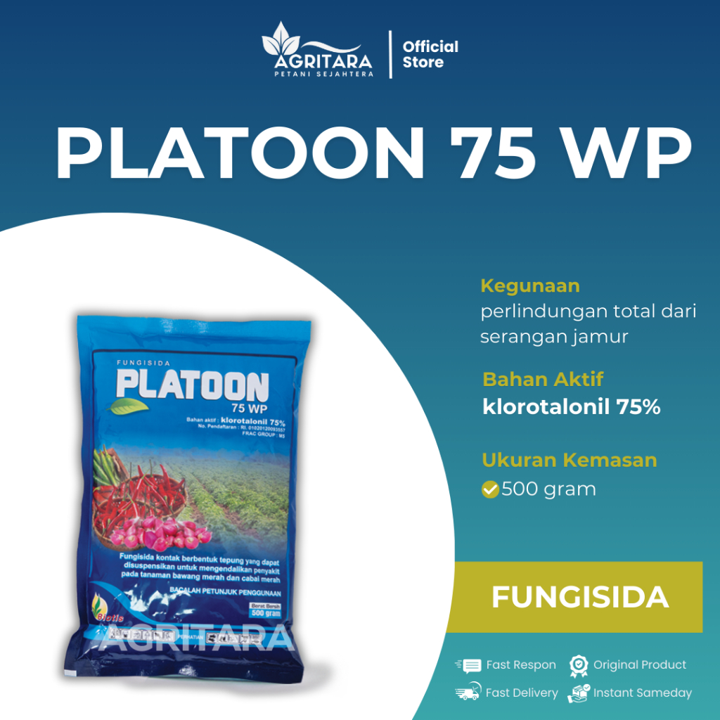 Jual FUNGISIDA PLATOON 75 WP 500 GRAM | Shopee Indonesia