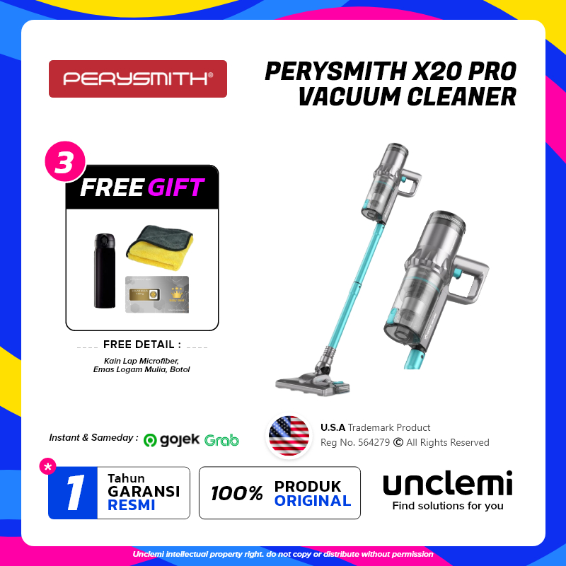 Jual PerySmith X20 Pro Cordless Vacuum Cleaner Home Penyedot Debu Tanpa ...