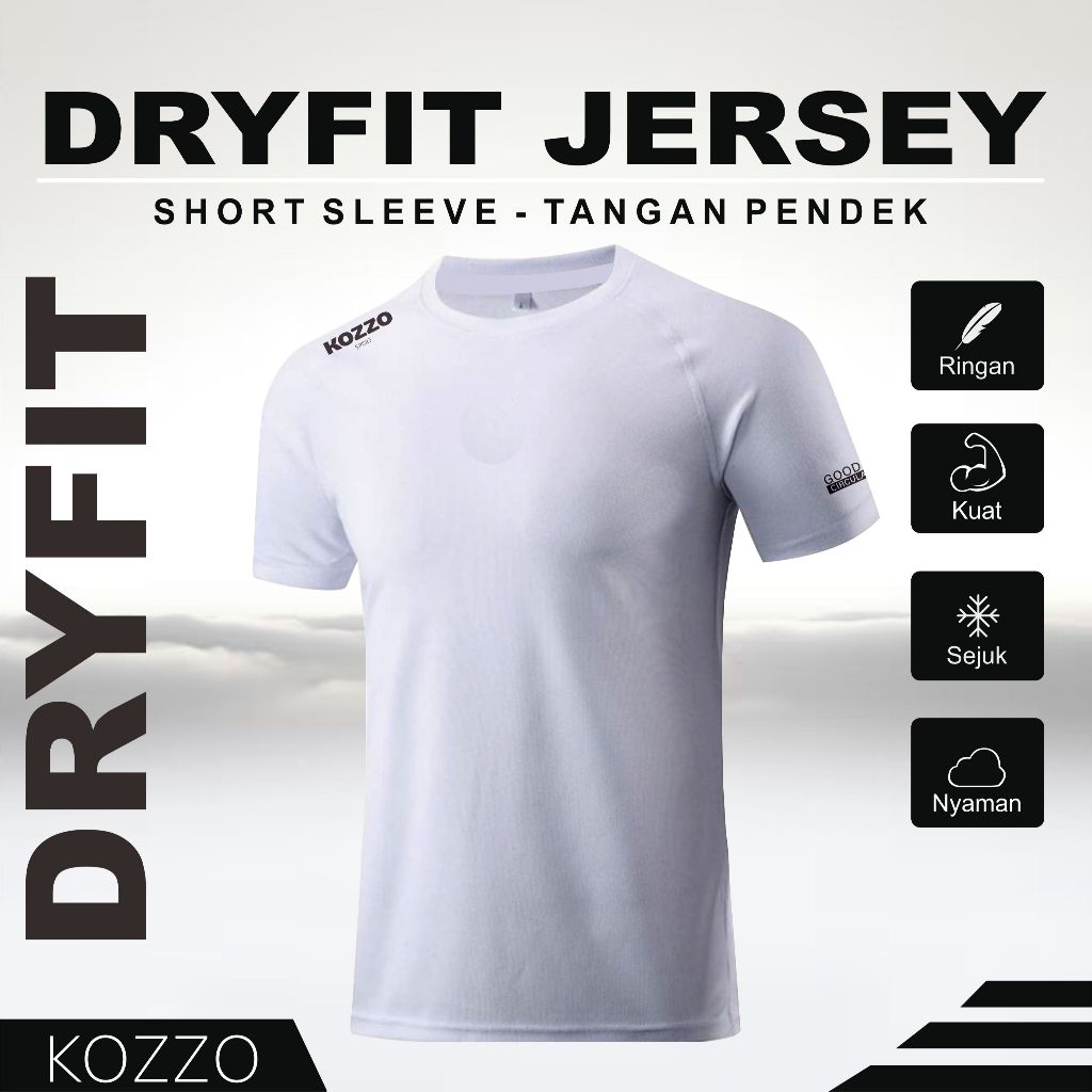 Jual Baju Running Kaos Olahraga Lari Pria Atasan Runing Bahan Dryfit ...