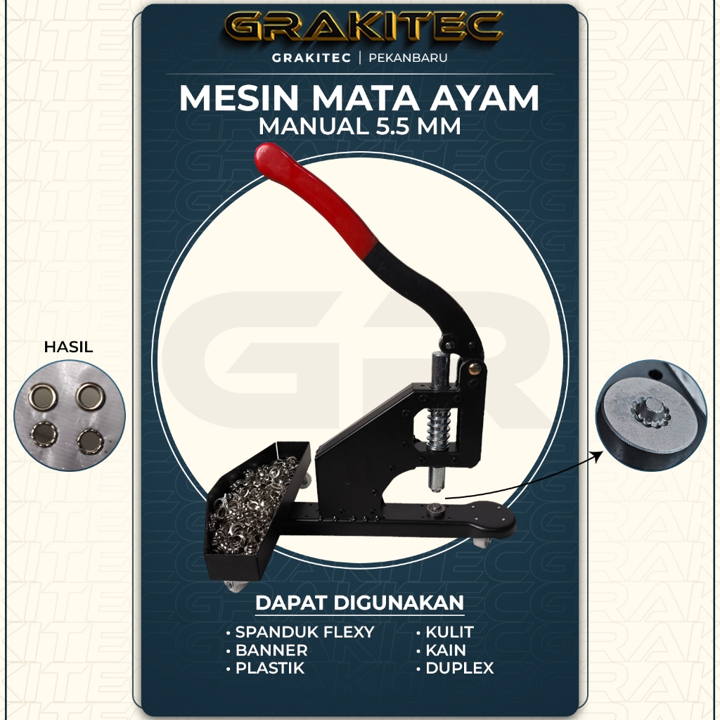 Jual Mesin Hand Press 5.5 & 10mm Mata Ayam / Itik / Plong Banner ...