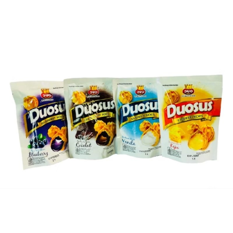 Jual Duosus soes kering Cokelat, Blueberry, Cheese, Vanilla (35 gr ...