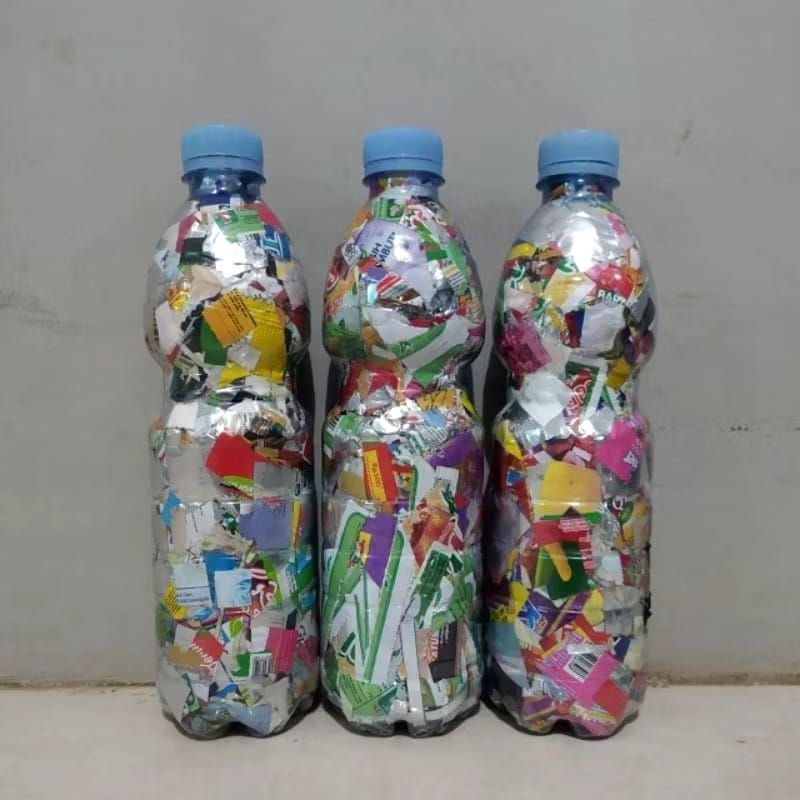 Jual Ecobrick Sampah Plastik Sudah Bersih Steril Kemasan Botol Le ...