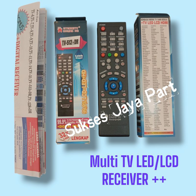 Jual Remote Multi TV LCD LED Tabung Serba bisa Multi Receiver | Shopee ...