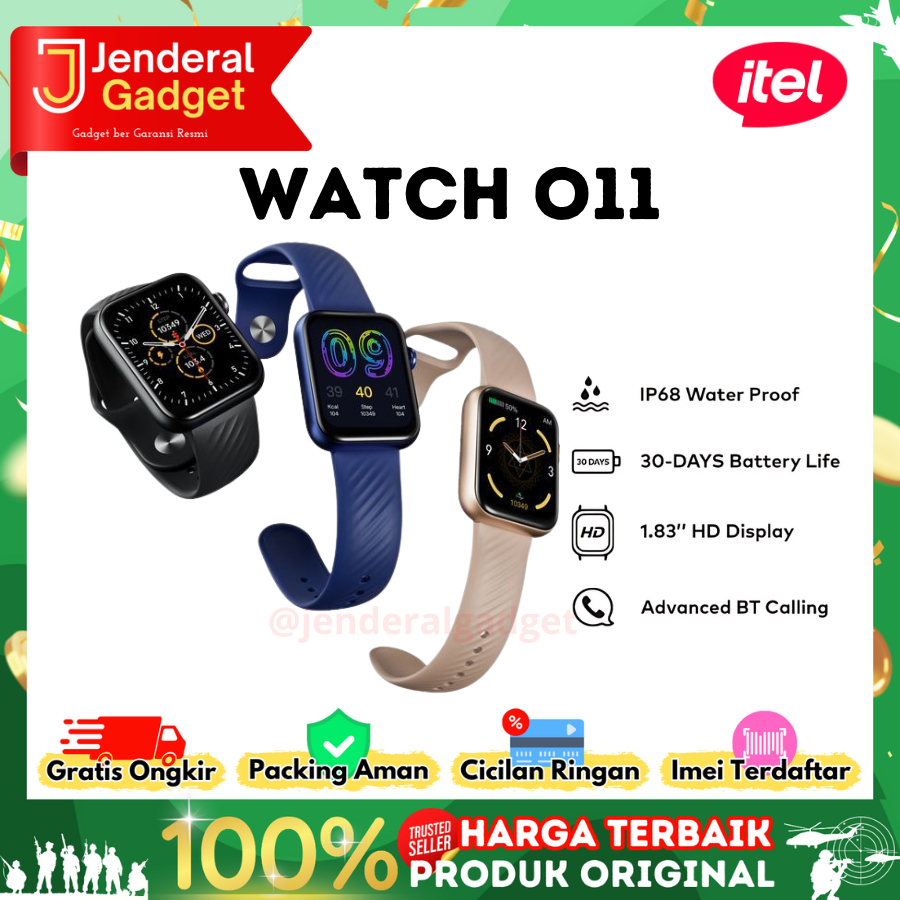 Jual ITEL SmartWatch O11 Smartband | jam tangan smartwatch|Tahan Air ...