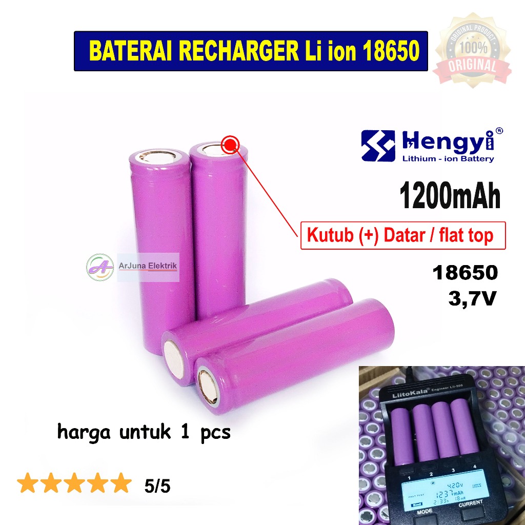 Jual BATERAI cas 18650 lithium / Baterai power bank BARU Gress GROSIR ...