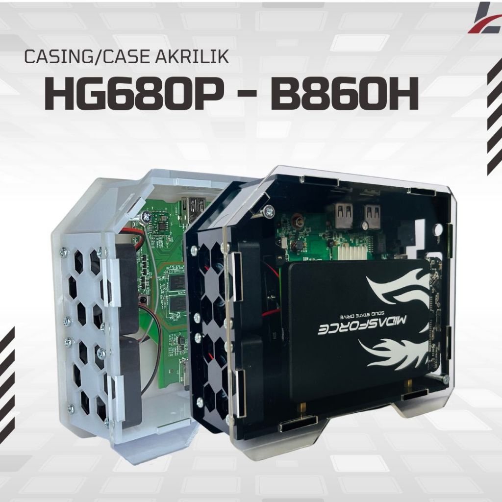 Jual CASE/CASING AKRILIK UNTUK STB HG680P& B860H V1/V2/V5 NAS,OPENWRT ...