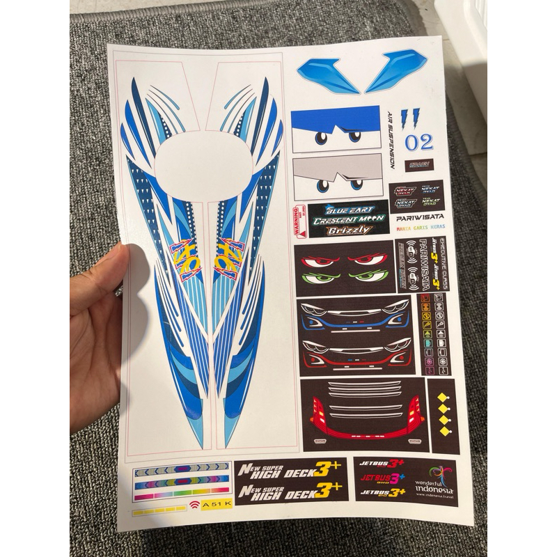 Jual stiker livery full modif jb3 lampu depan lengkap bus basuri ...