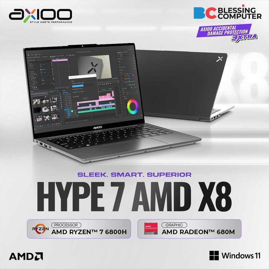 Jual AXIOO Mybook HYPE 7 AMD X8 Ryzen 7 6800H 16GB 512GB W11 Grey ...