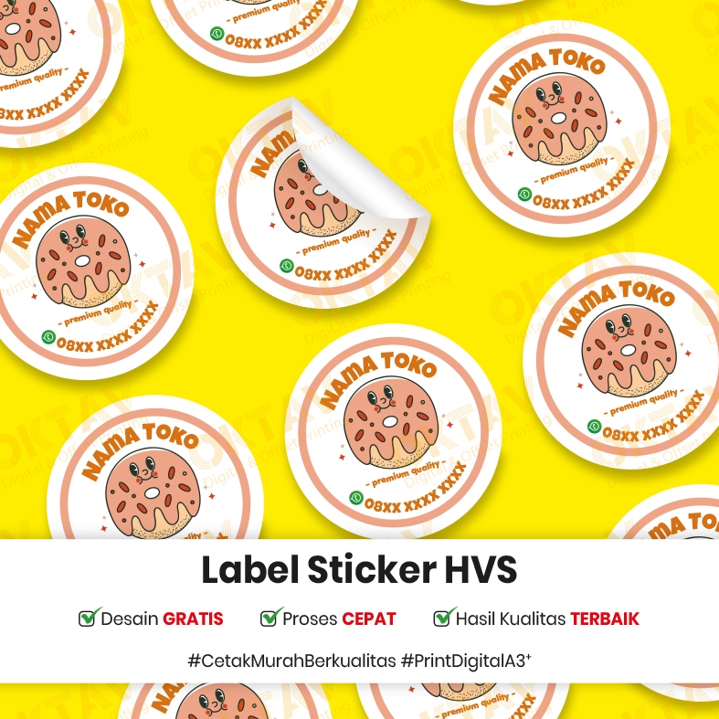 Jual Cetak Label Sticker HVS | Print Digital A3+ & Cutting (Setengah ...