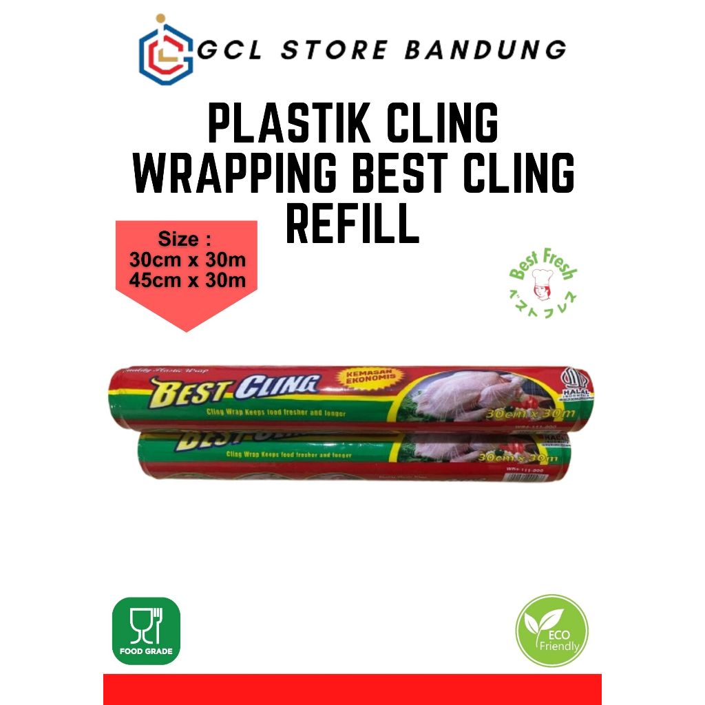 Jual Plastik Cling | BEST CLING PLASTIC WRAP 30 Cm x 30 M | Plastik ...