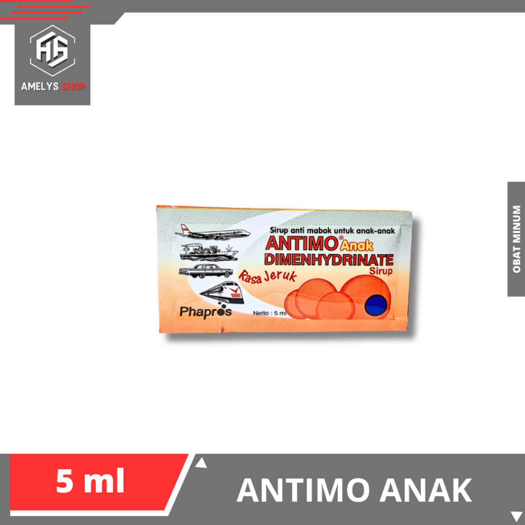 Jual Antimo anak sirup rasa strawberry dan rasa jeruk 1 sachet 5 ml ...