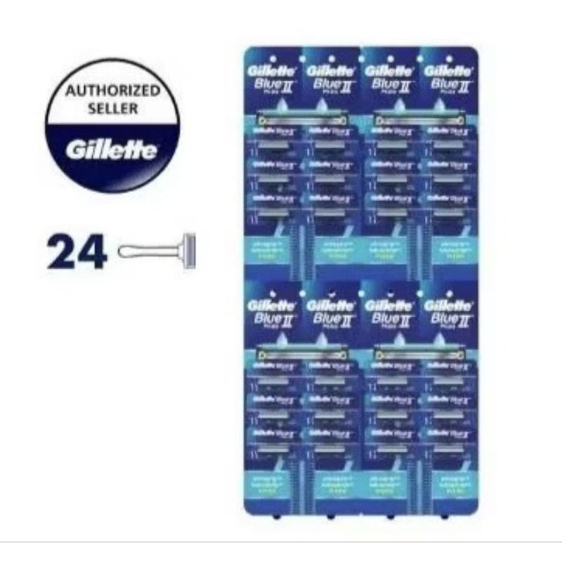 Jual (BIRU)Alat cukur jenggot Gillette blue 2 plus (24 pcs) II murah | Shopee Indonesia