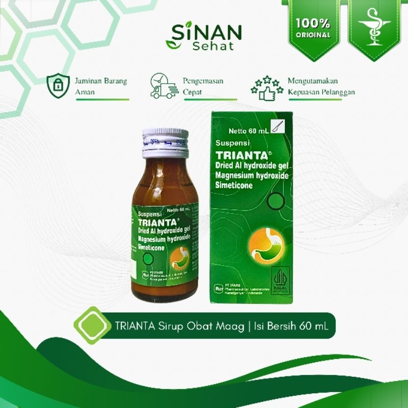 Jual Apotek Sinan Sehat | Trianta sirup Obat Maag dan Asam Lambung 60 ...