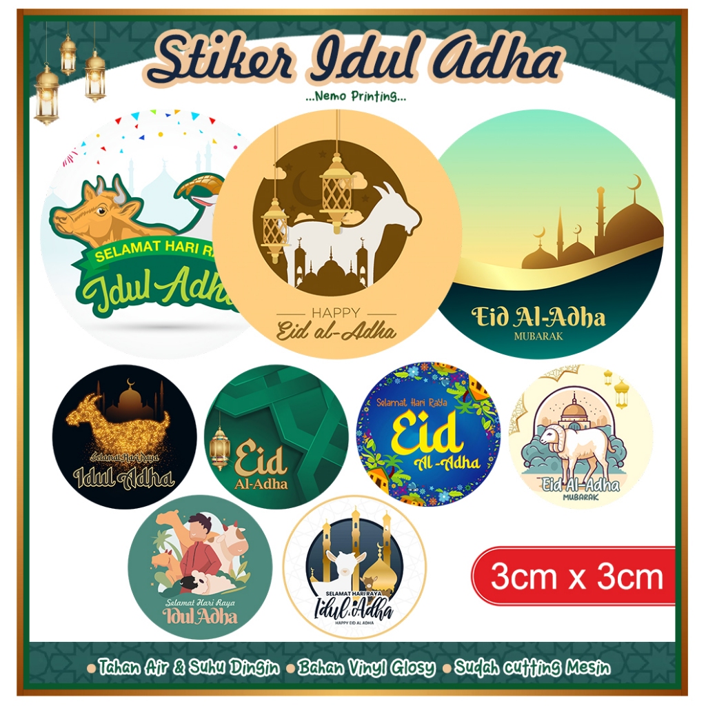 Jual Stiker Label Bulat Hari Lebaran Idul Adha Sticker Hampers Parcel ...