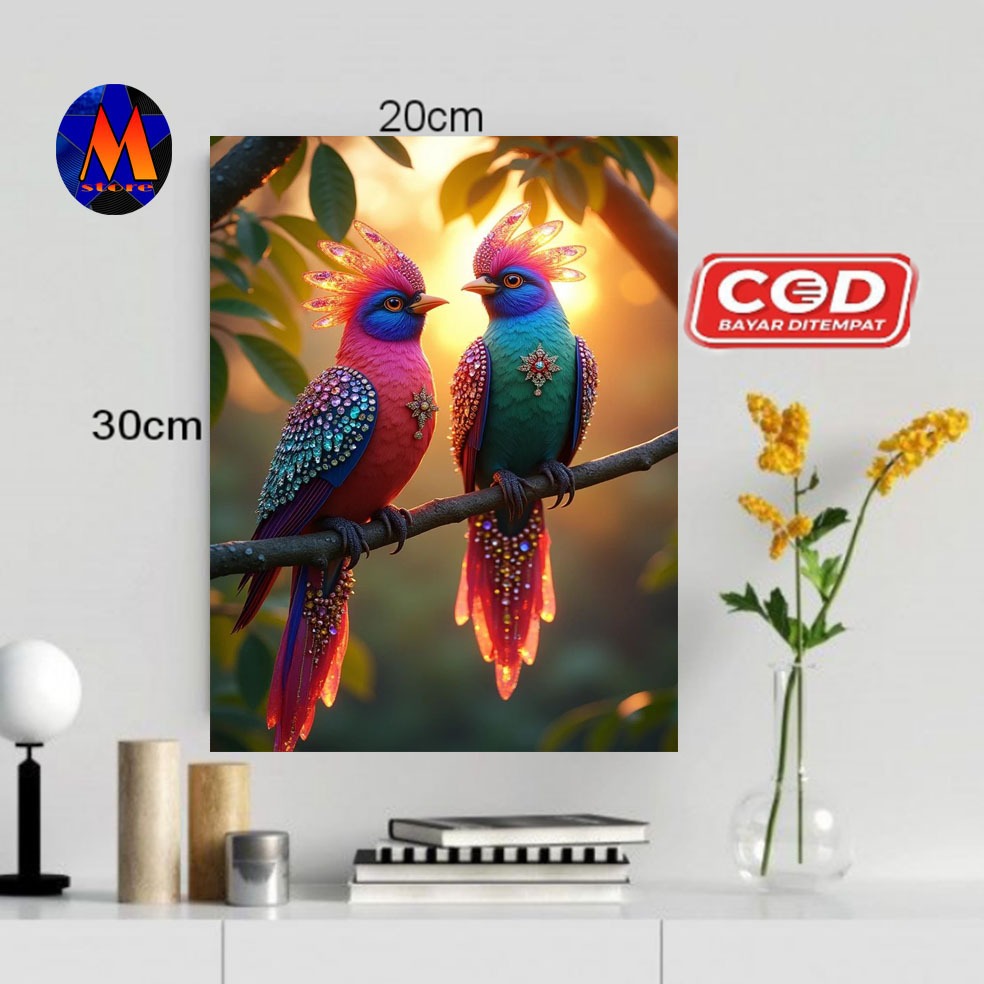 Jual HIASAN DINDING TEMA BURUNG HIAS/POSTER KAYU GAMBAR BURUNG/HIASAN ...