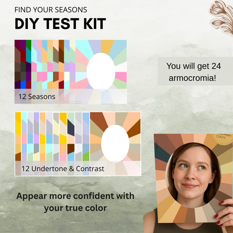 Jual DIY Color Analysis Kit (12 seasons & Undertone) Personality color ...
