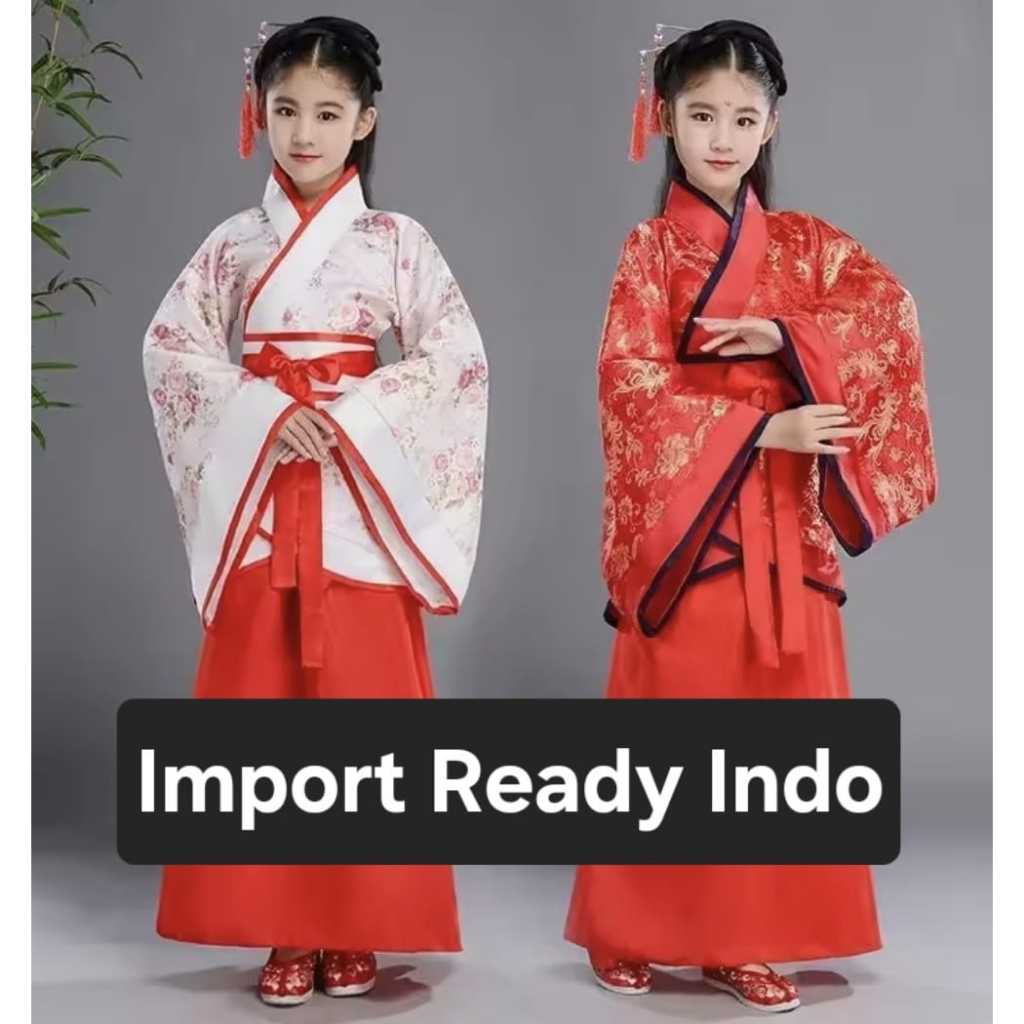 Jual Kostum hanfu baju tradisional china cheongsam imlek import merah ...