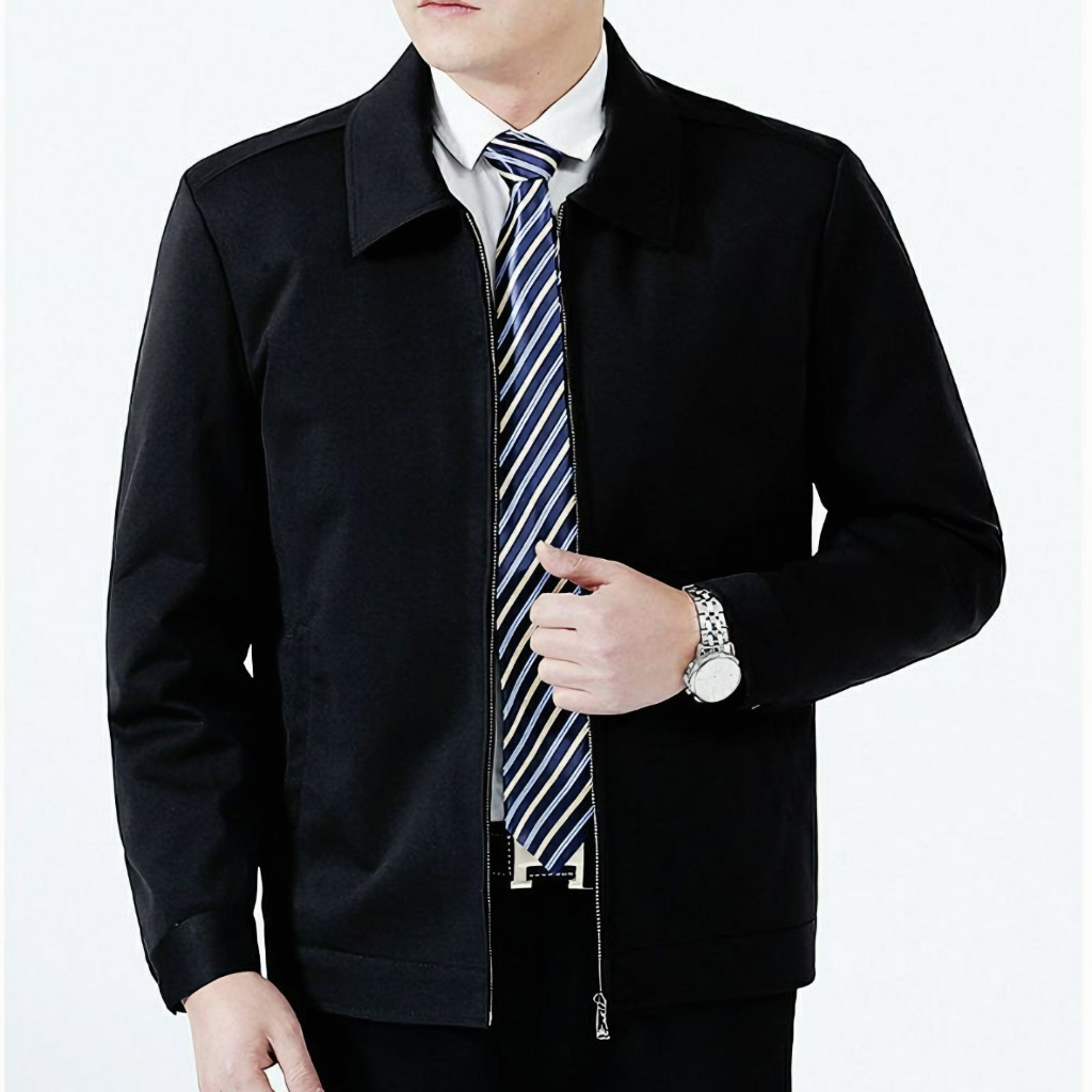 Jual Jeket Semijas Pria Hitam Polos Jasket Semi Jas SBY Cowok Jacket ...