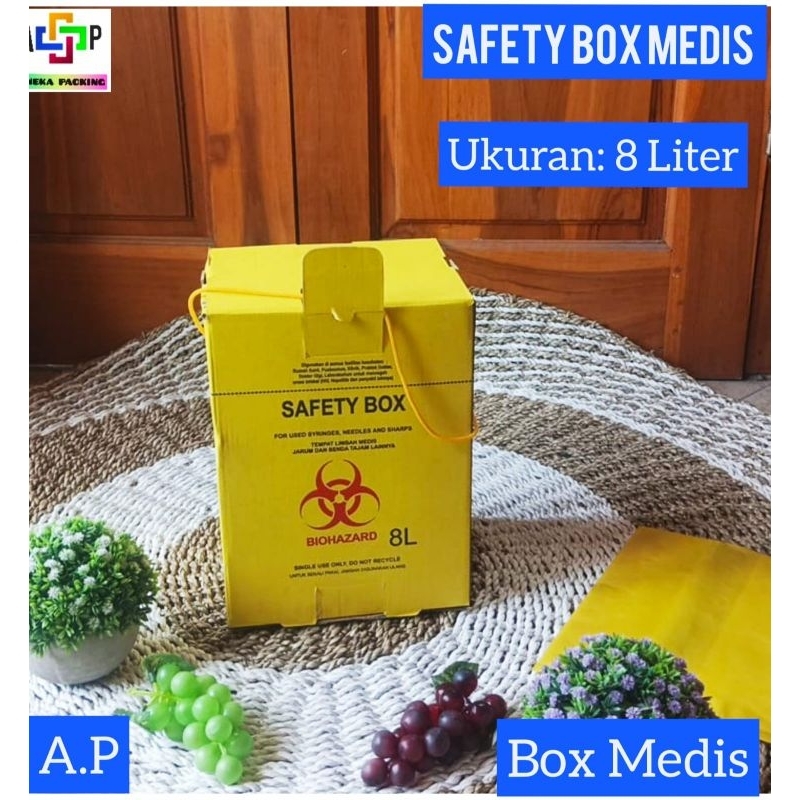 Jual Safety Box Medis 8 liter / Tempat Sampah Medis / Box Medis ...