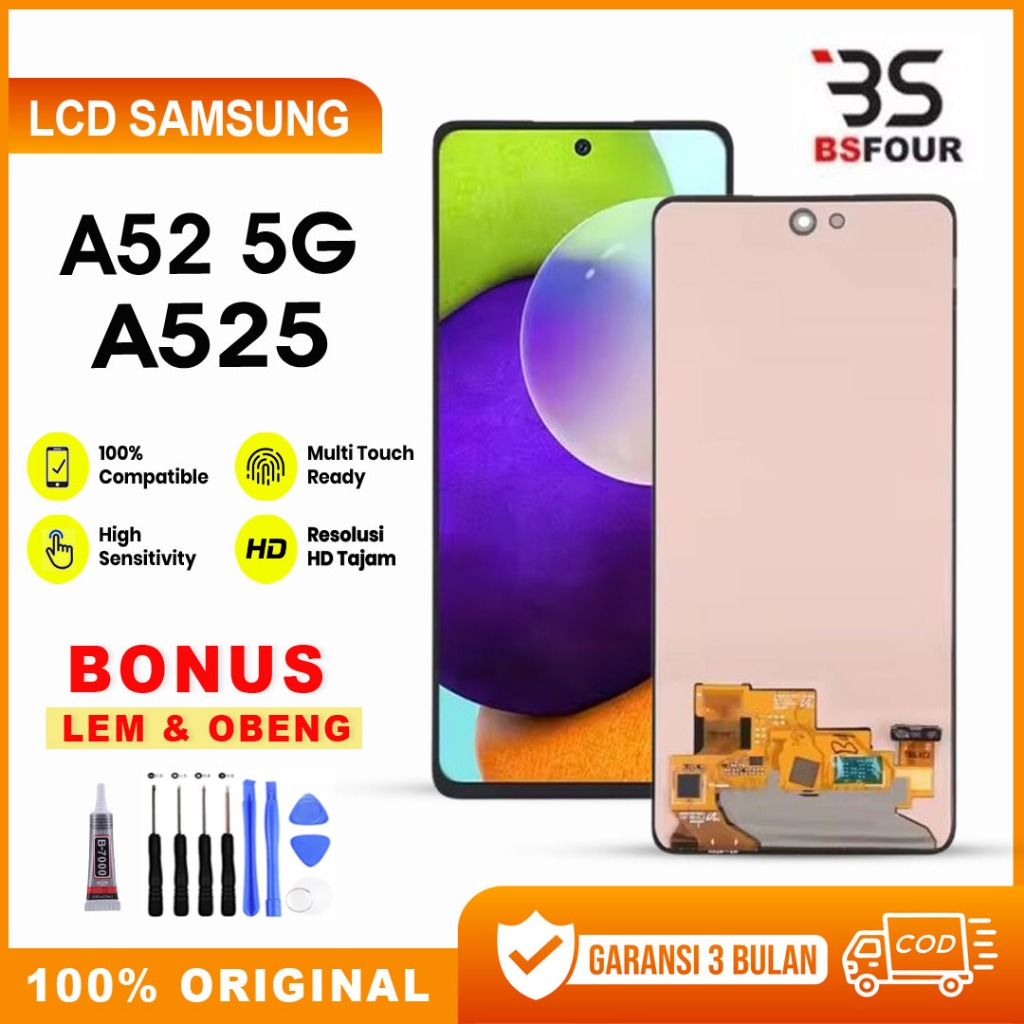 Jual LCD SAMSUNG A52 4G / A525 / A525F FULLSET TOUCHSCREEN ORIGINAL ...