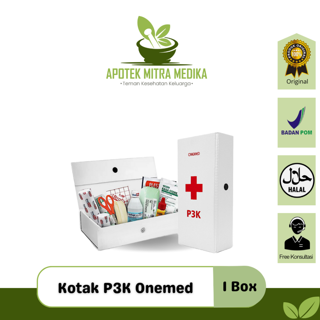 Jual ONEMED Kotak P3K Portable Mobil Lengkap Box | Shopee Indonesia