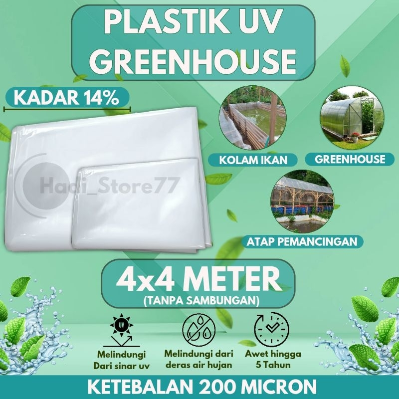 Jual Plastik UV ukuran 4x4 Meter (Tanpa Sambungan) cocok untuk pertanian/berkebun | plastik ...
