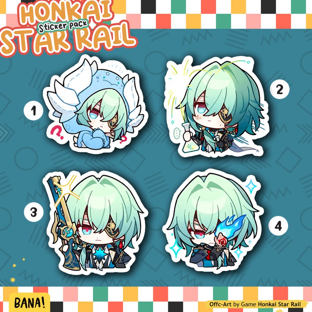 Jual Stiker ANAXA Honkai Star Rail Bijian Vinyl Waterproof Stiker Anime ...