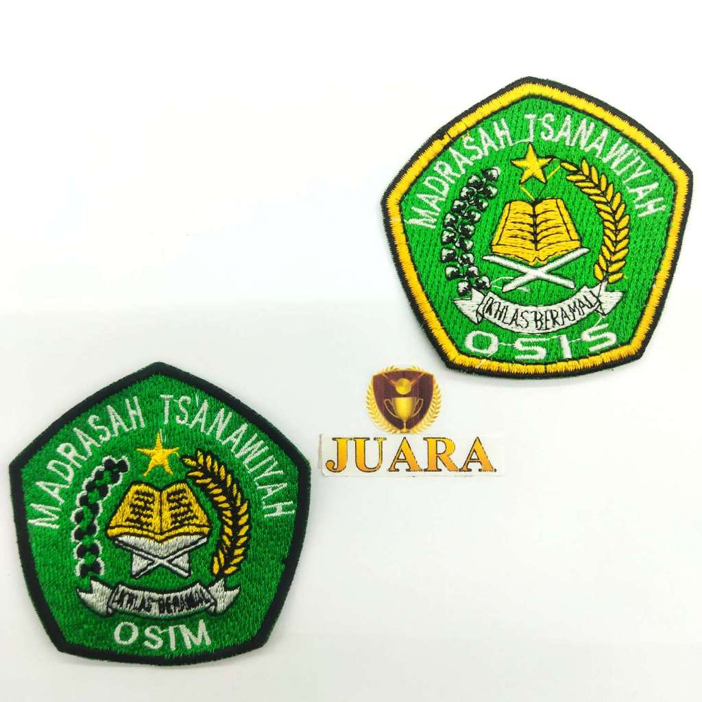 Jual BED/BADGE/LOGO/PADGE/LAMBANG TSANAWIYAH OSIS DAN OSIM FULL BORDIR ...