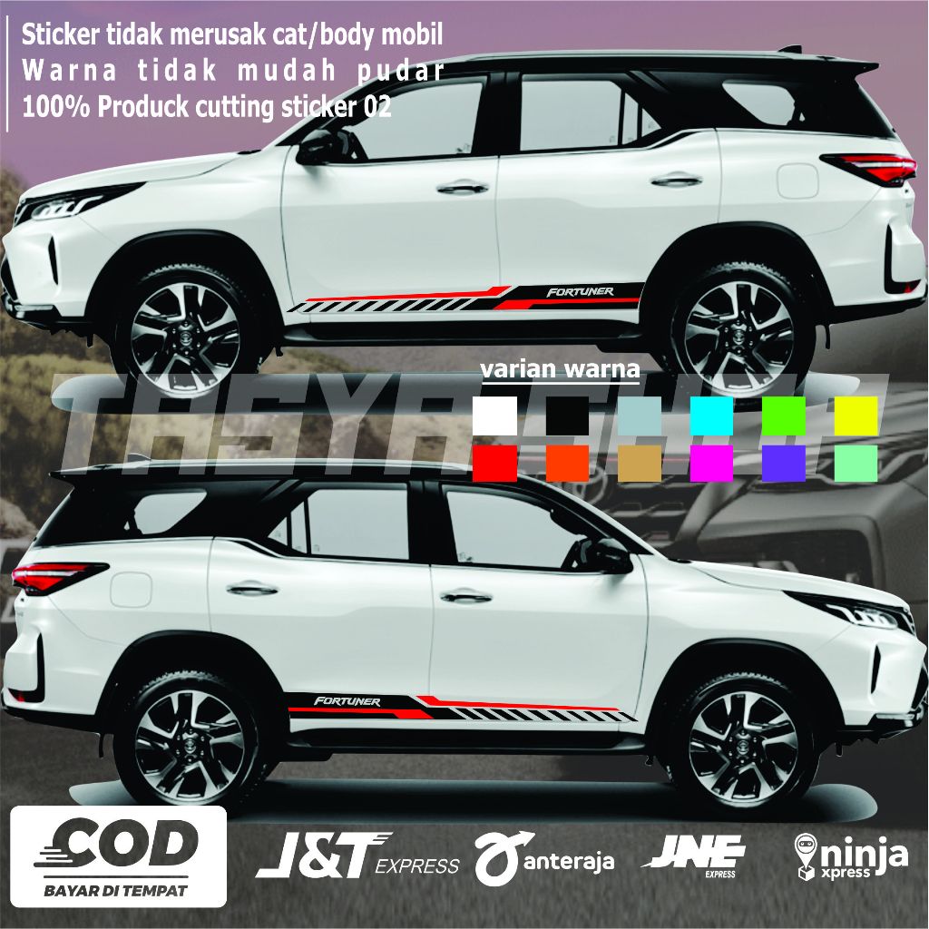 Jual sticker mobil fortuner sticker mobil fortuner sticker toyota ...