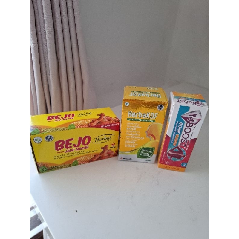 Jual Imboost Bone & obat batuk HerbaKof & Bejo Jahe Merah | Shopee ...